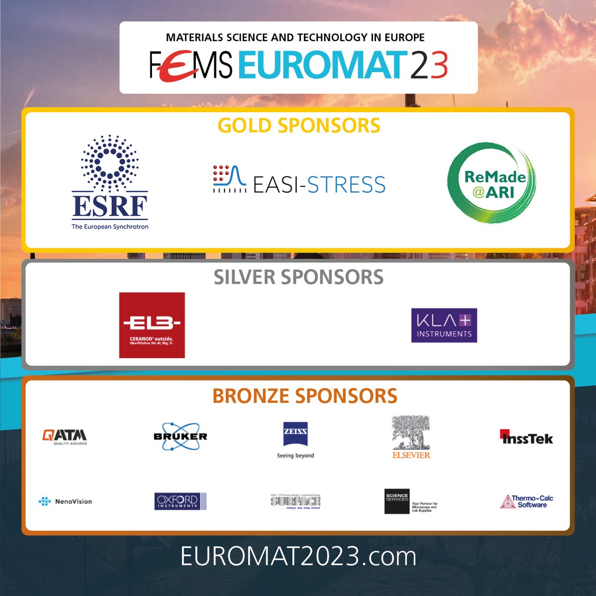 FEMS EUROMAT 2023: Become an Exhibitor and Sponsor: Deutsche Gesellschaft für Materialkunde e.V.